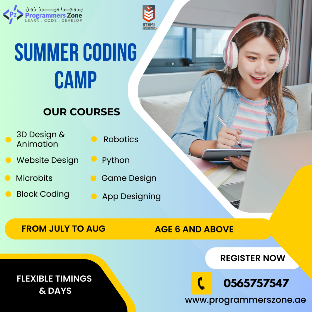 Coding Summer Camp for kids 7 to 18 | Abu Dhabi |Defense Road